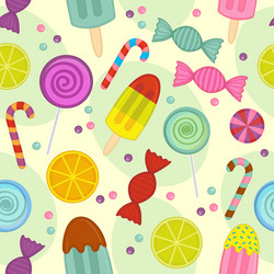 Realistic sweet candy pattern or background Vector Image
