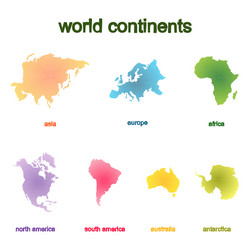 Set of monochrome icons with world map Royalty Free Vector