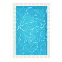 Swimming pool top view in cartoon style isolated Vector Image