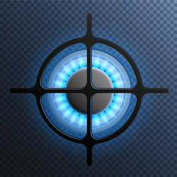 Burning stove gas burner realistic Royalty Free Vector Image