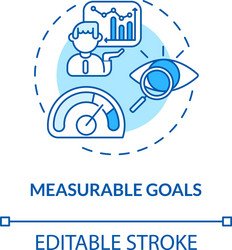 Measurable goals concept icon Royalty Free Vector Image
