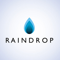 Raindrop logo ideas design Royalty Free Vector Image