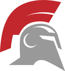 Spartan helmet logo template icon design Vector Image