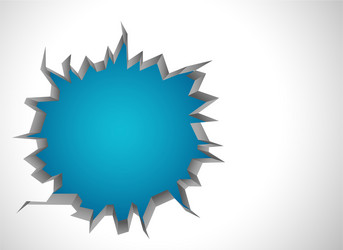 Background design with big hole on wall Royalty Free Vector