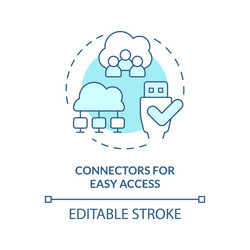 Connectors for easy access concept icon Royalty Free Vector