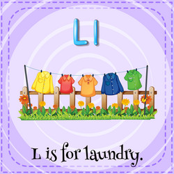 Different words begin with letter l Royalty Free Vector