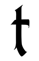 Letter t in gothic style alphabet the symbol Vector Image