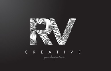 Rv r v letter logo design creative icon modern Vector Image
