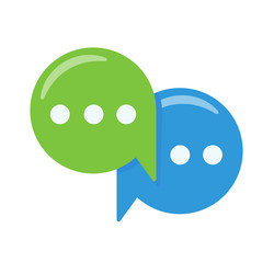 Speech text box with three dots conversation Vector Image