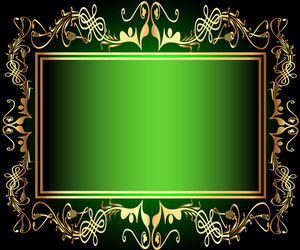 Green background a frame Royalty Free Vector Image