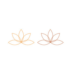 Wellness yoga lotus sign symbol logo Royalty Free Vector