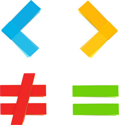 Plus minus multiply divide mathematical symbols Vector Image