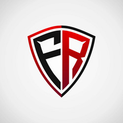 Fr initial logo monogram designs modern templates Vector Image