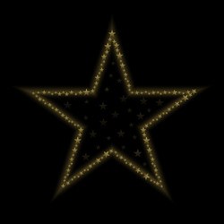 Magic gold star Royalty Free Vector Image - VectorStock