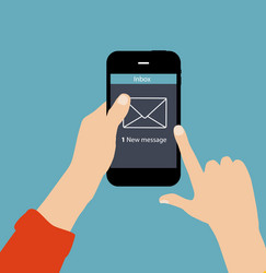 Inbox mail flat concept Royalty Free Vector Image