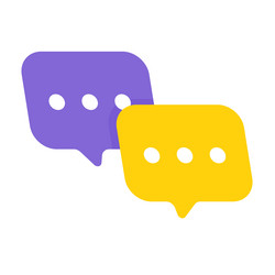 Speech text box with three dots conversation Vector Image