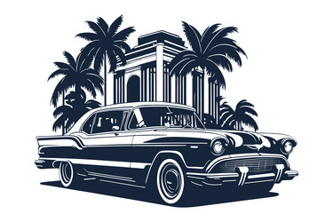 Classic american style vintage vehicle Royalty Free Vector