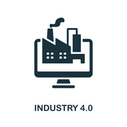 Industry 40 icon set contains editable icons Vector Image