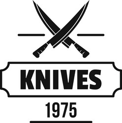 Sharp knife logo design inspiration Royalty Free Vector