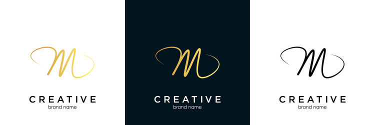 M Letter Signature Vector Images (over 7,900)