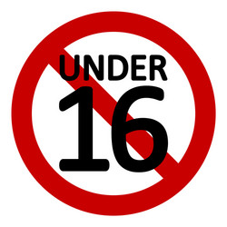 Age Restriction Sign - No Access for Children Vector Image