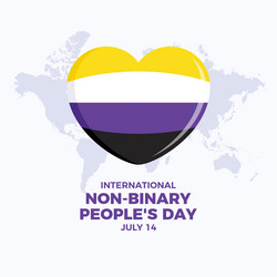 International non-binary peoples day poster Vector Image