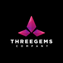 Three diamond logo and icon design template Vector Image