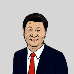 Xi jinping portrait Royalty Free Vector Image - VectorStock