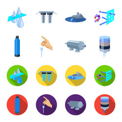 Purification water filter filtration Royalty Free Vector