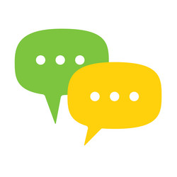 Speech text box with three dots conversation Vector Image