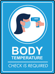 Body temperature check lettering campaign circular