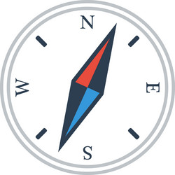 Compass minimalistic style icon symbol Royalty Free Vector