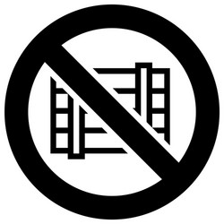 Fire door do not block sign Royalty Free Vector Image