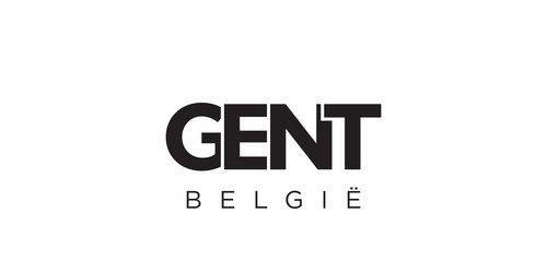 Gent in the belgium emblem design features Vector Image