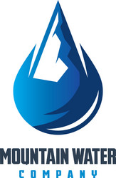 Mountain and water logo icon design template Vector Image