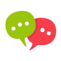 Speech text box with three dots conversation Vector Image