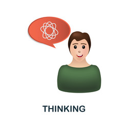 Thinking icon monochrome simple sign from idea Vector Image