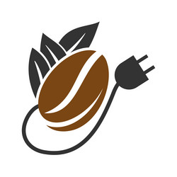 Coffee shop logo cup and been logo Royalty Free Vector Image