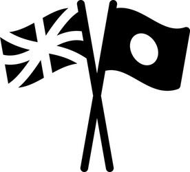 Cross flags Royalty Free Vector Image - VectorStock