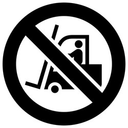 No loader forbidden sign modern round sticker Vector Image
