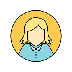 Icon of cute female user avatar businesswoman Vector Image
