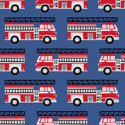 Hand drawn fire trucks seamless pattern Royalty Free Vector