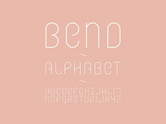 Bend font alphabet Royalty Free Vector Image - VectorStock