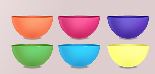 Red bowl Royalty Free Vector Image - VectorStock