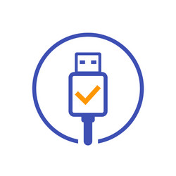 Usb charging plug icon Royalty Free Vector Image