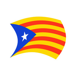 Catalonia flag isolated estelada blava banner Vector Image