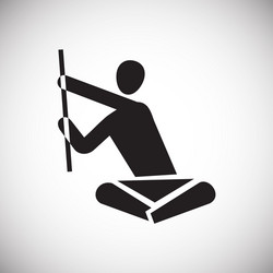 Fisherman icon on white background for graphic Vector Image