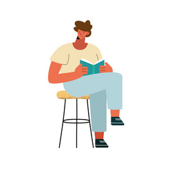 Man Reading Book Vector Images (over 16,000)