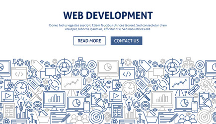 Coding banner design Royalty Free Vector Image