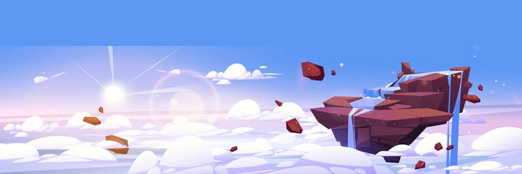 Fantasy flying island Royalty Free Vector Image